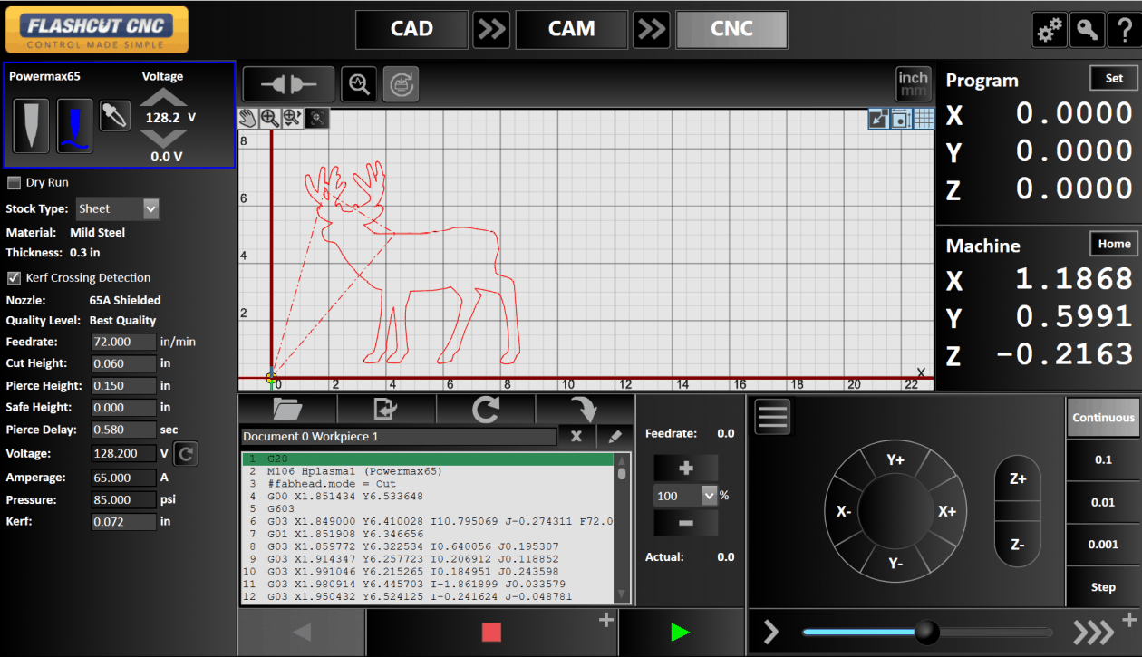 FlashCut CNC 2D CAD/CAM/CNC-STD Version 10 | FlashCut CNC